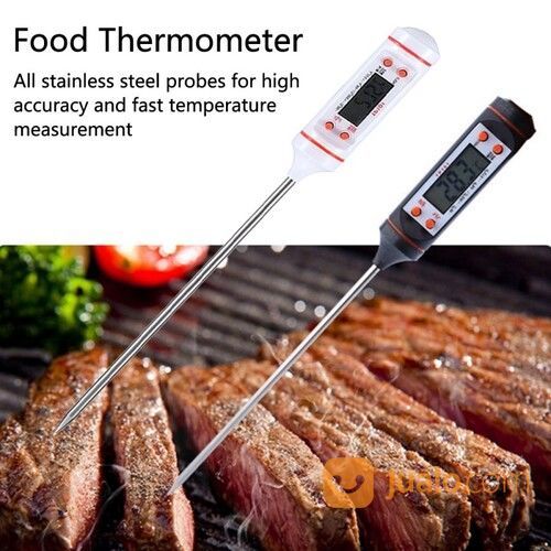 Digital Food Thermometer Makanan Termometer BBQ Masakan Kopi Air Susu ...