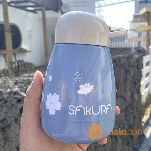Botol Keramik Tutup Gagang |Botol Motif Sakura |Botol Mini Simple di ...