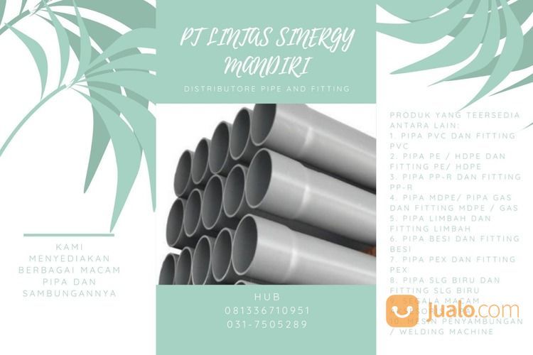 PIPA PVC MURAH DAN BERKUALITAS di Kab. Solok, Sumatera Barat | Jualo.com