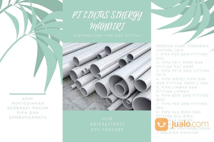 PIPA PVC MURAH DAN BERKUALITAS di Kab. Solok, Sumatera Barat | Jualo.com