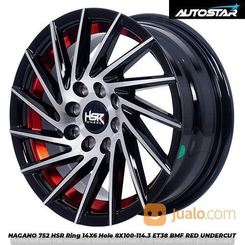 Paket Komplit Velg Hsr Nagano R14 Plus Ban, Center Ring, Baut, Spooring ...