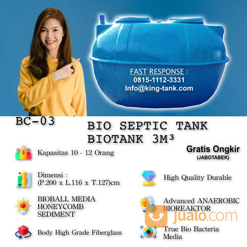 BIOFIL Septic Tank 3000 Liter / 3m3 di Kota Jakarta Barat, DKI Jakarta ...