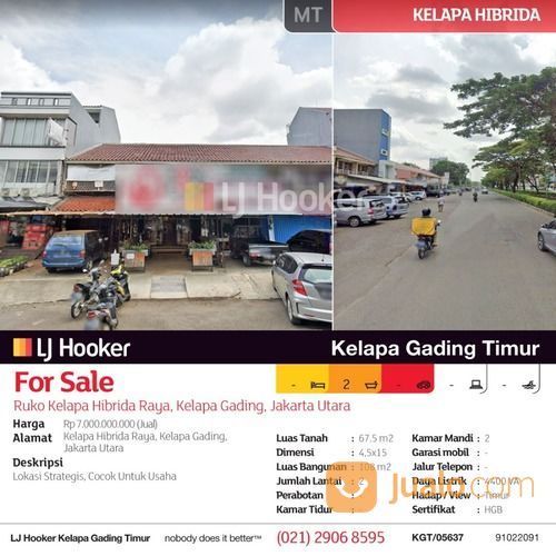 Ruko Kelapa Hibrida Raya, Kelapa Gading, Jakarta Utara di Kota Jakarta ...