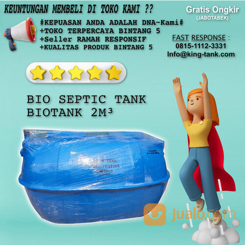 Tangki Septic Biotank 2000 Liter / 2m3 di Kota Jakarta Barat, DKI ...