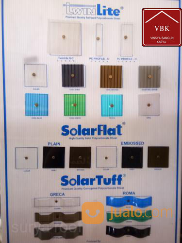 Atap Polycarbonate SolarFlat / Solartuff Solid Tebal 1,2 Mm di Kota ...