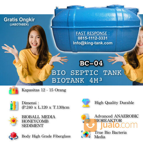 Tangki Septic BIOTECH BIOFILTER 4000 / 4 M3 di Kota Jakarta Barat, DKI ...