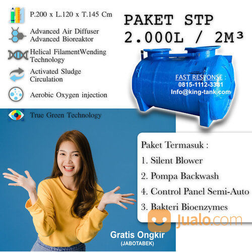Tangki BIOFILTER IPAL SEPTIC 2000 Liter / 2 M3 di Kota Jakarta Barat ...