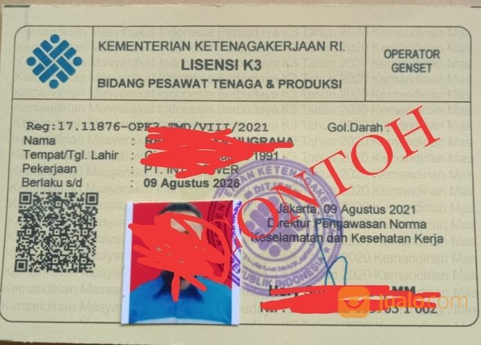 Pengurusan SIO Operator Genset dan Boiler di Kota Bekasi, Jawa Barat ...