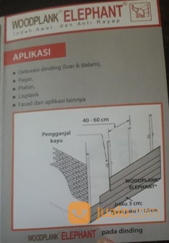 WOODPLANK ELEPHANT POLOS + JASA PASANG (HARGA BEDA) di Kota Surabaya ...
