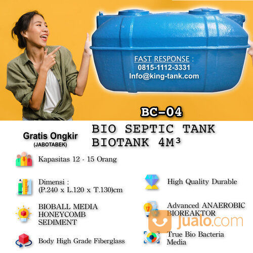 TANGKI Septic Tank BIO BIOTECH 4000 Liter / 4 M3 di Kota Jakarta Barat ...