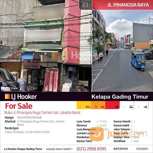 Ruko Jl. Pinangsia Raya Taman Sari, Jakarta Barat di Kota Jakarta Barat ...