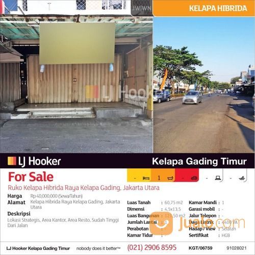Ruko Kelapa Hibrida Raya Kelapa Gading, Jakarta Utara di Kota Jakarta ...