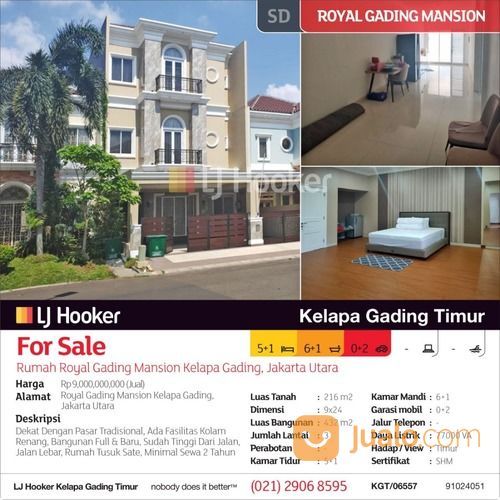 Rumah Royal Gading Mansion Kelapa Gading, Jakarta Utara di Kota Jakarta ...