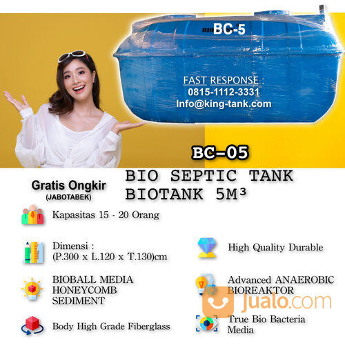 Tangki Septic Tank BIOTANK 5000 / 5 M3 di Kota Jakarta Pusat, DKI ...