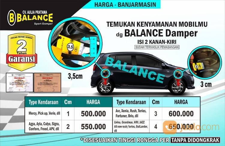 Manuver Mobil KURANG GESIT? Pasang Damper BALANCE, GARANSI 2 Tahun ...
