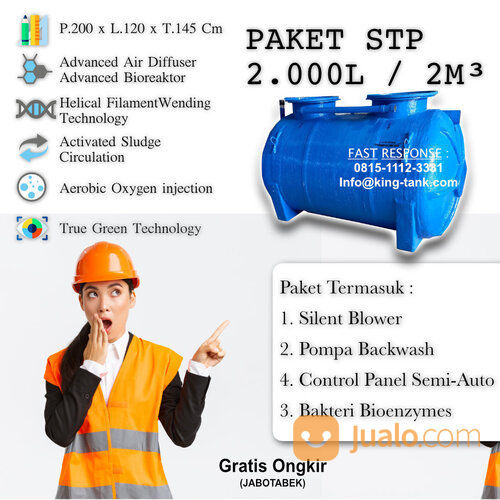 PAKET TANGKI STP BIOTECH 2000 Liter / 2m3 di Kota Jakarta Barat, DKI ...