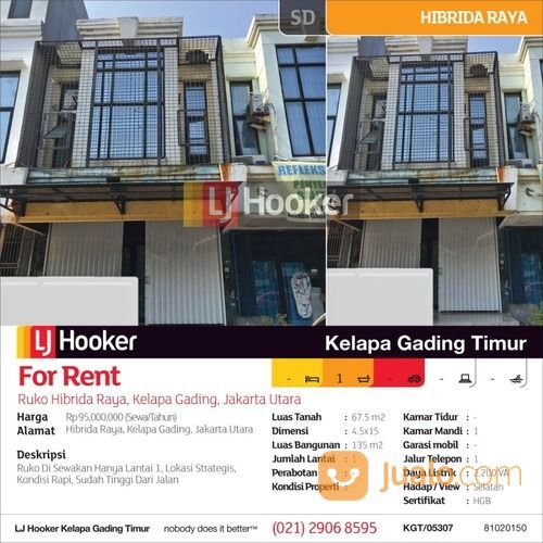 Ruko Hibrida Raya Kelapa Gading, Jakarta Utara di Kota Jakarta Utara ...