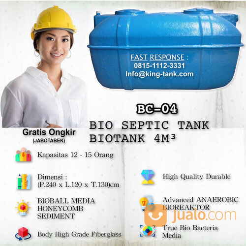 TANGKI BIO Septic Tank BIOFIL BIOTANK 4000 Liter / 4 M3 di Kota Jakarta ...
