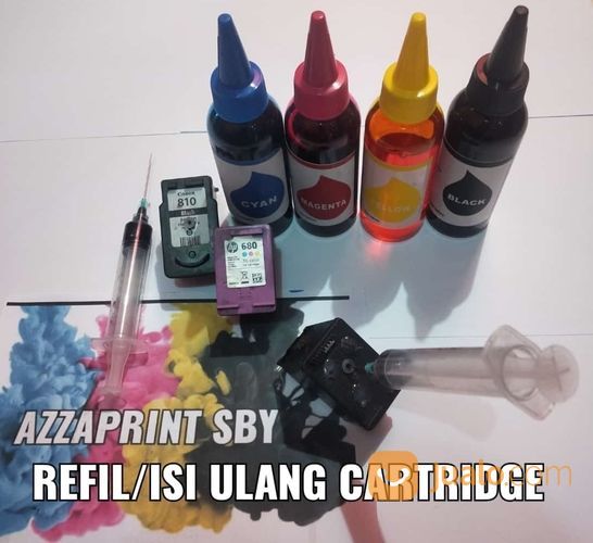 Refil Isi Ulang Tinta Cartridge Printer Canon Hp Ink Jet Azzaprint ...