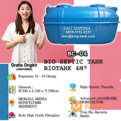 BIOTANK Tangki BIOTECH BIOFIL 4000 Liter / 4 M3 di Kota Jakarta Barat ...