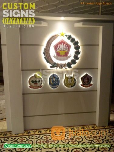 Logo Huruf Timbul Galvanis Backlight | Papan Nama Huruf Timbul LED di ...