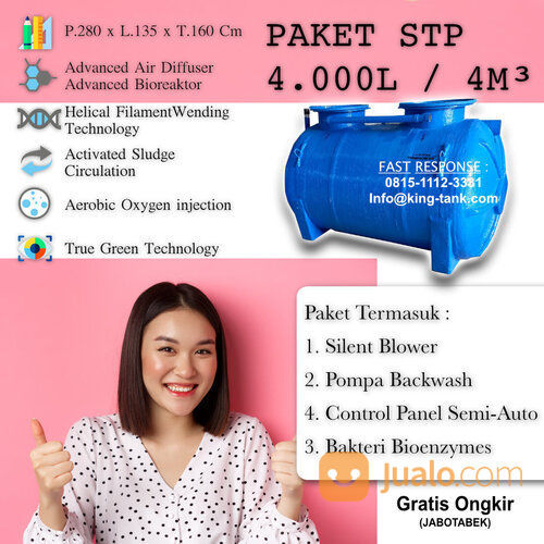 PAKET IPAL STP BIOTECH Biofilter 4000 Liter / 4m3 di Kota Jakarta Barat ...