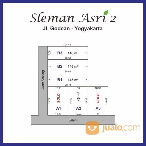 10 Menit Ke Pasar Godean, Include Jalan Kavling Row 5 Meter di Kab ...