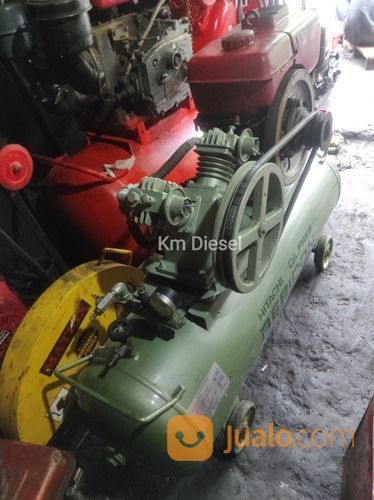 Kompresor Angin 1 PK Set Diesel Yanmar TS 50 / Kompresor 1HP Yanmar di ...