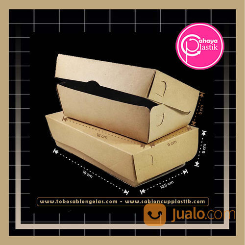 Printing Paper Lunch Box Kraft + Kemasan Makanan FOOD GRADE di Kota ...
