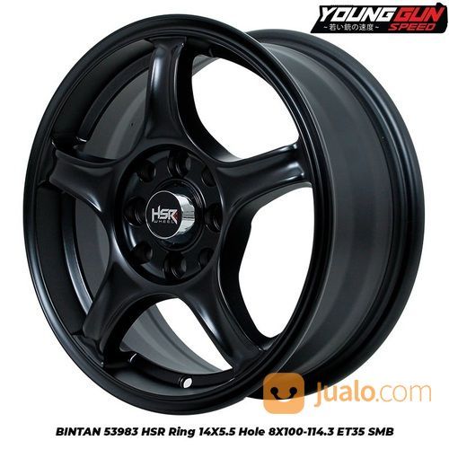 Velg Racing Ring 14-Hsr Bintan Matt Black Untuk Mobil Brio Agya Ayla ...