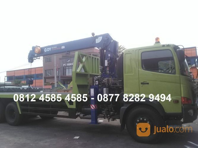 Hino Truck Crane Mobile TMC Foco Truk Boom Truck Hiab Crane di Kab ...