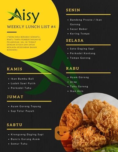 Menu Catering Harian NON MSG Paket Keluarga #1 di Kota Semarang, Jawa ...