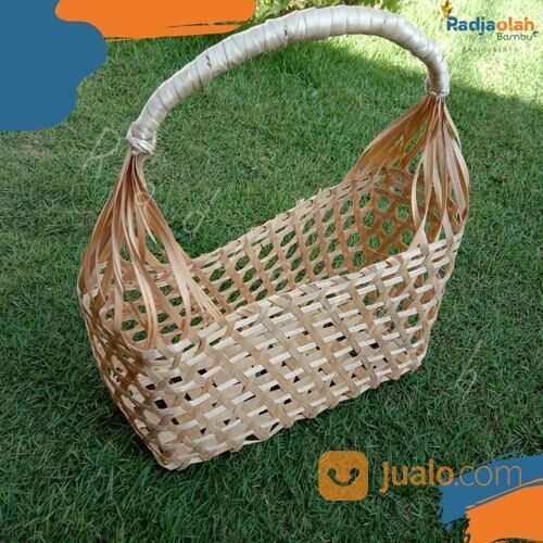 Kerajinan Bambu | Keranjang Bambu Tempat Kemasan Produk Uk.L (Besar) di ...