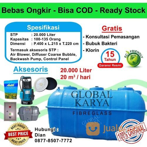 Septictank STP Biofilter / IPAL 20000 Liter / Biotech /Biomaster Tanki ...