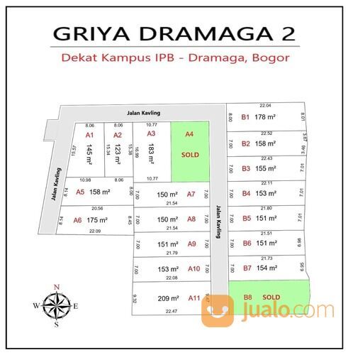 Kapling Perumahan Area Dramaga Dekat Kampus IPB di Kota Bogor, Jawa ...