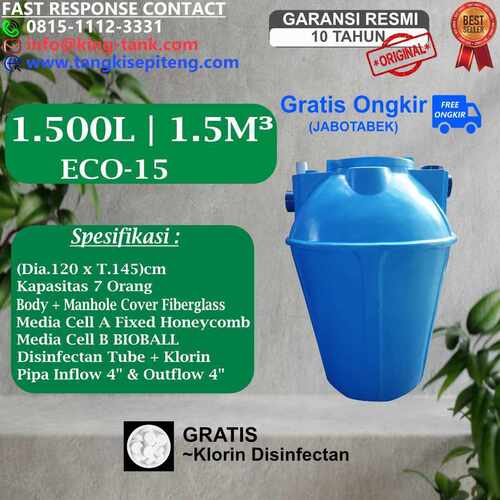 Tangki BIOTANK BIOFIL BIOTECH 1.500 Liter / 1.5m3 di Kota Jakarta Barat ...