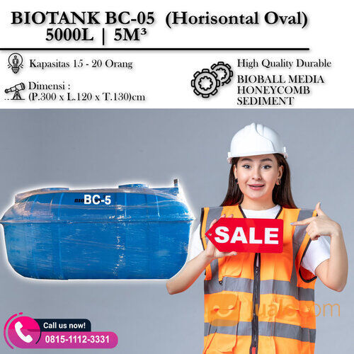 TANGKI BIOTECH BIOTANK BIOFIL 5000 Liter / 5 m3 di Kota Jakarta Barat ...