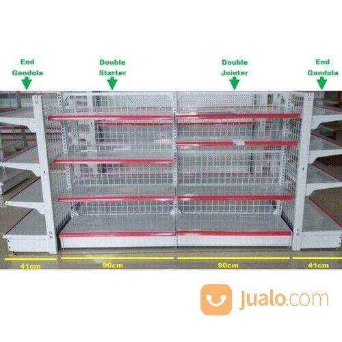 Rak Display Dan Rak Minimarket ,Rak Toko DOUBLE Beban 40 Kg/level T180 ...