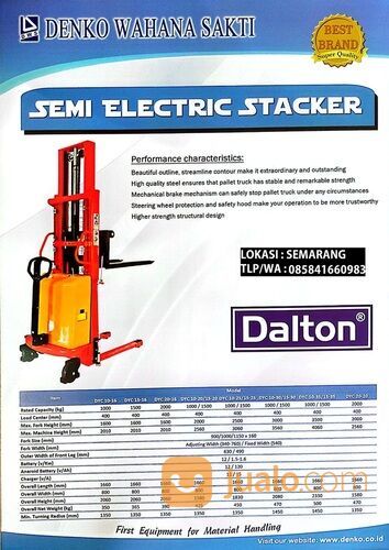 Stacker Semi Electric Dalton 1 Ton - 2 Ton Tinggi Hingga 3.5 Meter di ...