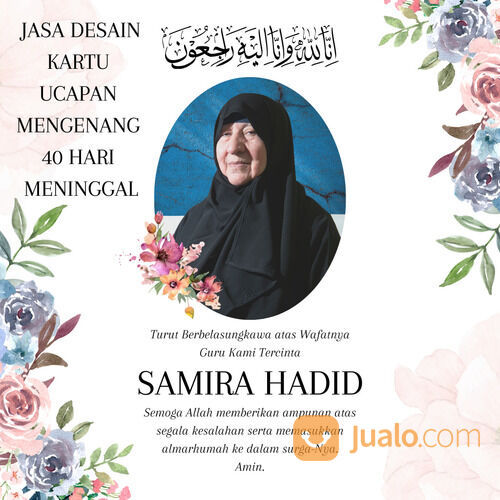 JASA DESAIN KARTU UCAPAN MENGENANG 40 HARI MENINGGAL di Kab. Banjarnegara, Jawa Tengah | Jualo.com