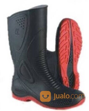Sepatu boot moto 1 tinggi hitam merah,ap boots biker motor anti slip ...
