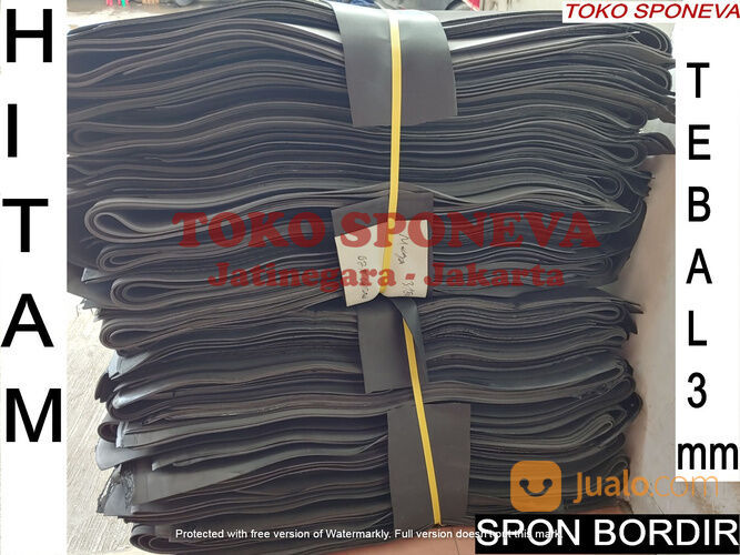 Spon Bordir Timbul HITAM 3 D - tebal 3mm - Mudah Sobek & renyah / Spon ...