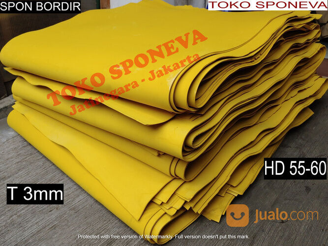 Spon Bordir Timbul HITAM 3 D - tebal 3mm - Mudah Sobek & renyah / Spon ...