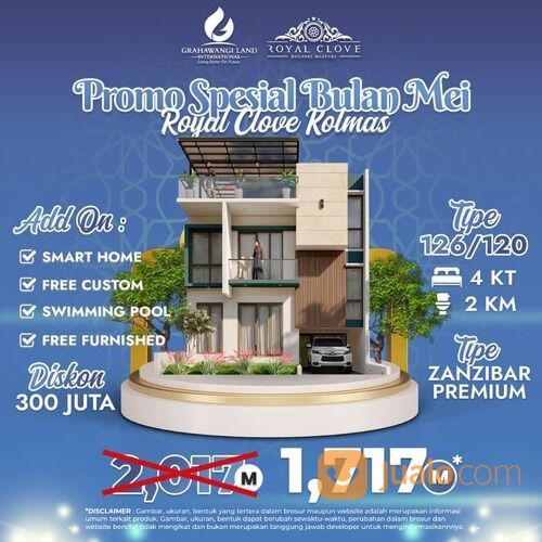 GEBYAR PROMO BULAN MEI! ROYAL CLOVE CLUSTER RUMAH SULTAN DIKOTA CIMAHI di Kota Cimahi, Jawa ...
