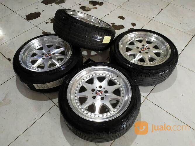 PAKET VELG DAN BAN BEKAS MOBIL RACING HSR BAVARIA RING 18 PCD BAUT ...