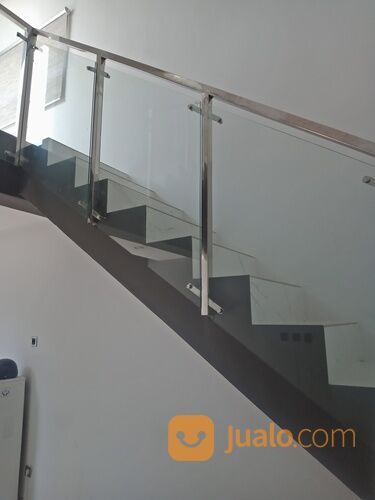 Pagar kaca railing tangga kaca balkon kaca di Kab. Sukabumi, Jawa Barat ...
