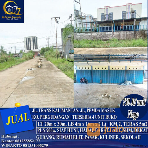 Ruko Pergudangan, Jl. Trans Kalimantan, Pontianak, Kalimantan Barat di ...