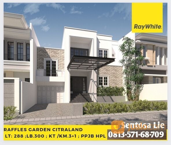 Rumah Raffles Garden Citraland - NEW Baru 2,5 Lantai European Desain ...