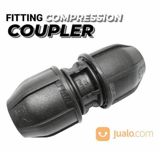 Sambungan Pipa HDPE compression Coupler Ukuran 1/2 Sambungan Pipa HDPE compression Coupler Ukuran 1/2