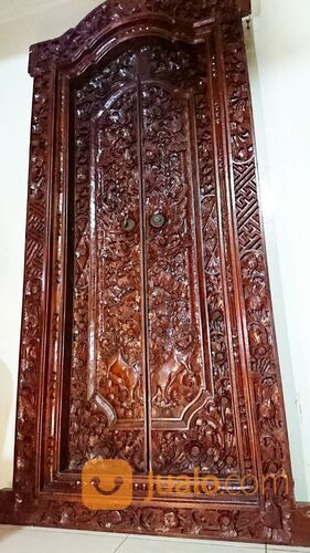 Pintu Lobby Villa Gebyok full ukir ukiran Khas Style Motif Bali etnik ...